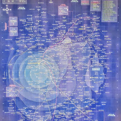 Solar System Poster, Map of Planets, Astronomy Wall Art, Night Sky ...