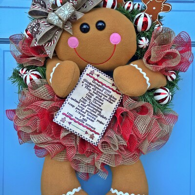 Gingerbread Wreath Kit Wreath Kit Wreath Attachment Wreath - Etsy