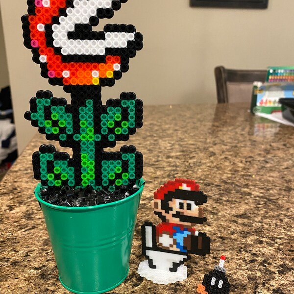Super Mario Climbing Flagpole | Video Game Decor | Desk Plant | Game ...