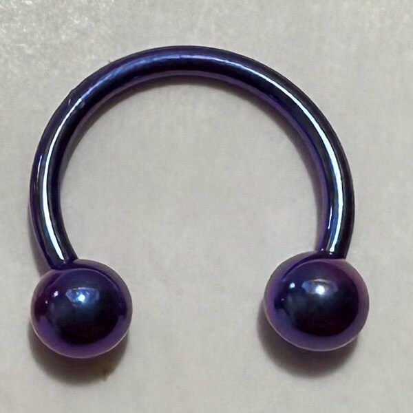 North Star + Spike Titanium Curved Piercing Barbell, Rook Cartilage ...