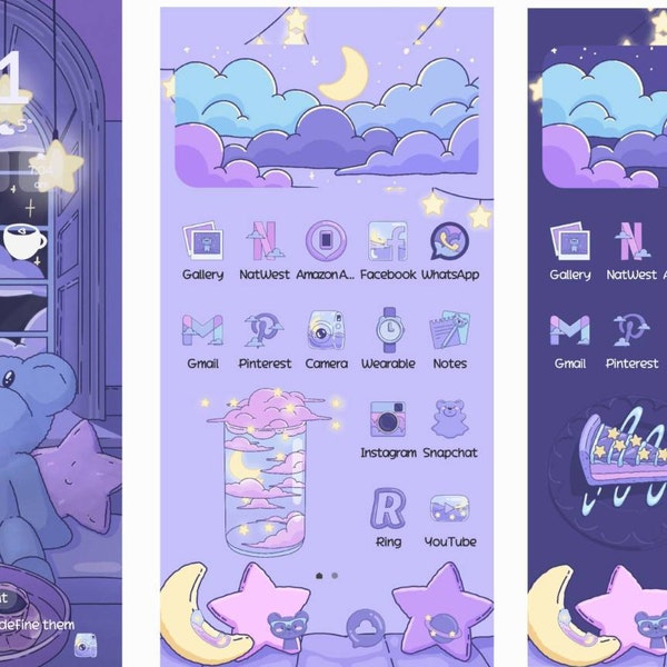 Motivational App Theme: Glow and Grow Aesthetic Icon Pack for Ios ...