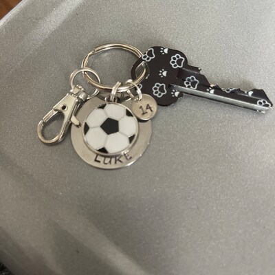 Personalized Soccer Keychain, Soccer Gift, Team Gift, Girl's Boy's ...