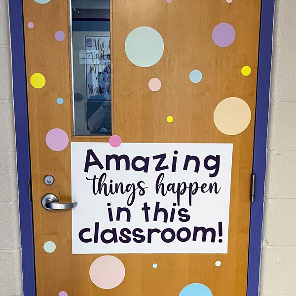 One Rule Classroom Wall Vinyl Decal, Classroom Door, Be Your Best Decal ...