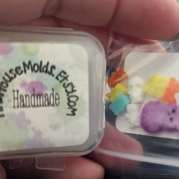 Teeny Tiny Gummy Bears Silicone Mold Smallest Candy Out There 1:6 Scale ...