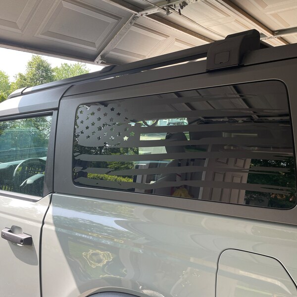 Distressed American Flag Rear Window Decals Fit Ford Bronco 6g Hardtop ...