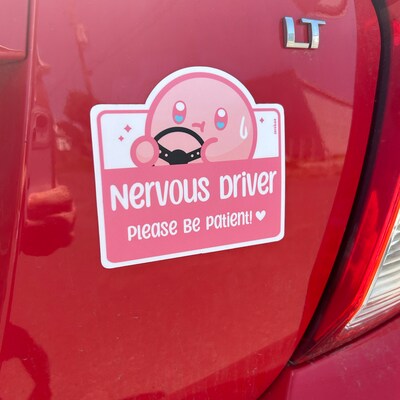 Anxious Nervous Driver Vinyl Sticker - Etsy