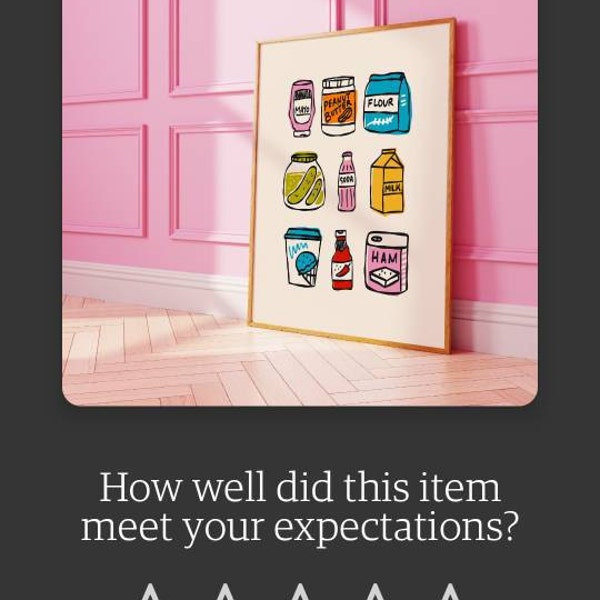 Funky Grocery Items Poster • Colorful Food Art Prints • Cute Kitchen ...
