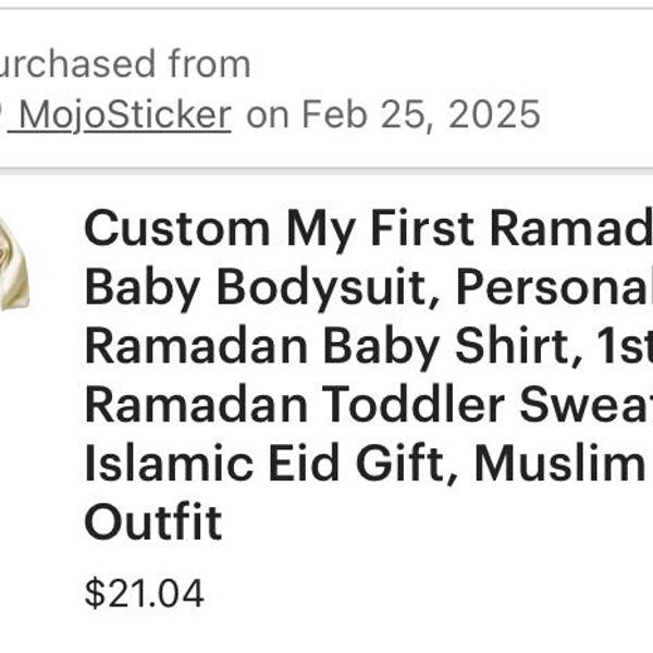 Custom My First Ramadan Baby Bodysuit, Personalized Ramadan Baby Shirt ...