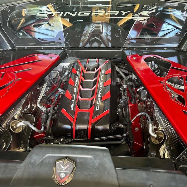 C8 Corvette Letters Over Lay for Engine Covers - Etsy