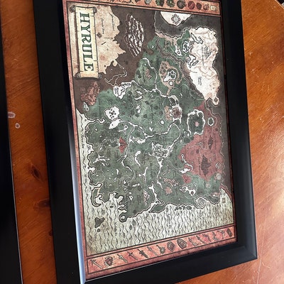 Map of Hyrule From Legend of Zelda, Twilight Princess English or Hylian ...