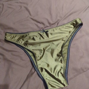 The Estelle Satin Panty Vintage Style Sexy Hi-cut Leg Bikini Panties ...