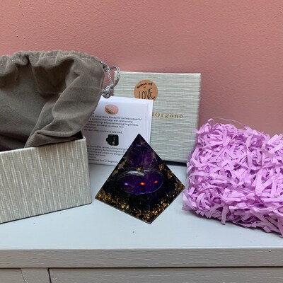 Orgone Cone Handmade Rose Crystal&amethystobsidian Quartz - Etsy