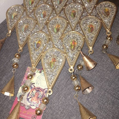 LOVE Chimes-wedding Bell and Heart Rustic Gold Decorations W/ - Etsy