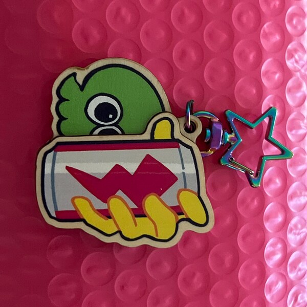 Pearl, Marina, Agent 8, & Acht Acrylic Holographic Star Keychain Side ...