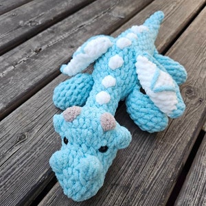 Crochet Dragon Pattern NO SEW, Download Amigurumi PDF Stuffed Animal ...