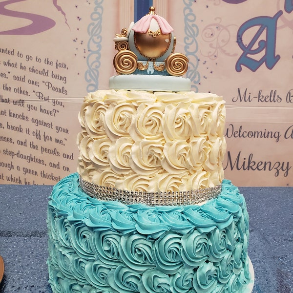 Fondant Princess Carriage Cake Topper/cinderella Carriage Cake Topper ...