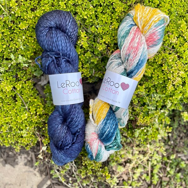 Lichen - Hand Dyed Cotton Yarn - Dyed to Order, 100g Skeins - Available ...