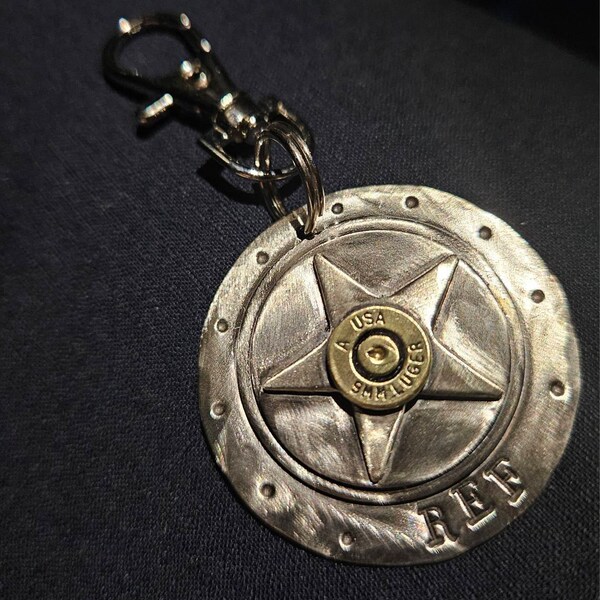 Custom Dog Tag, Personalized Pet Tag, Pro Gun Keychain, Hexagon Metal ...