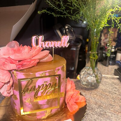 Bespoke Acrylic Cake Charms Heart Cake Charms Custom - Etsy