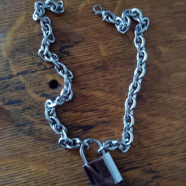 Gothic Spiked Chain Necklace, 9mm Link, 18k Gold Plated, 316L Stainless ...