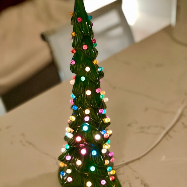 Multicolored Christmas Tree | Wispy Pine Style | Ceramic Light - Etsy