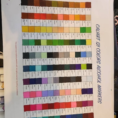 Crayola Super Tips 100 Colors Marker Set Swatch Template DIY Single ...