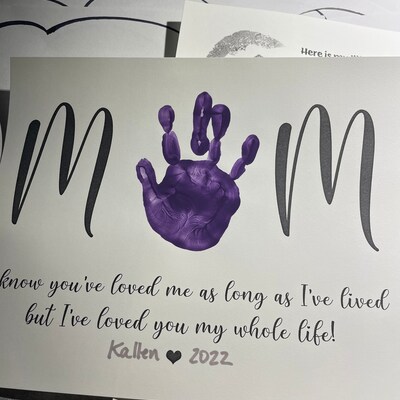 Handprint Keepsake Gift for Mom, Mother's Day Poem, Handprint Art, DIY ...