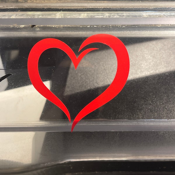 Heart Vinyl Decal, Heart Sticker, Heart Car Decal - Choose Your Color ...