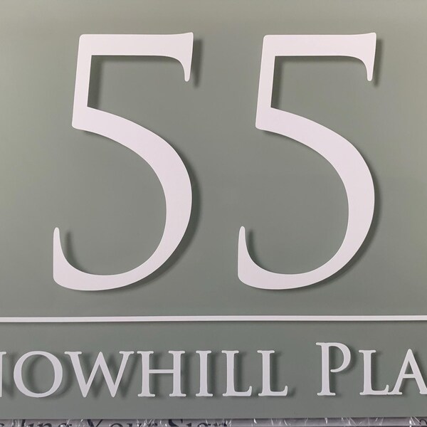Traditional House Number Signs & Address Plaques in Sage Green - Etsy UK