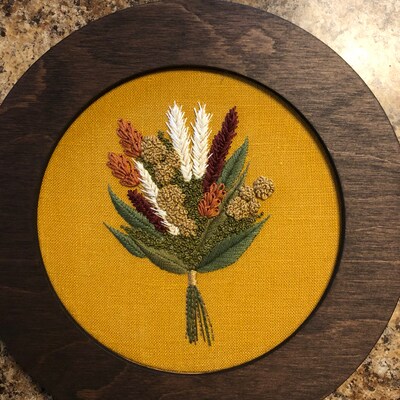 Fall Embroidery Bouquet Pattern, Fall Flowers Embroidery Pdf Pattern ...