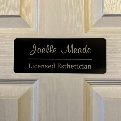 Metal Door Plaque, Personalized Metal Name Plaque, Office Door Marker ...