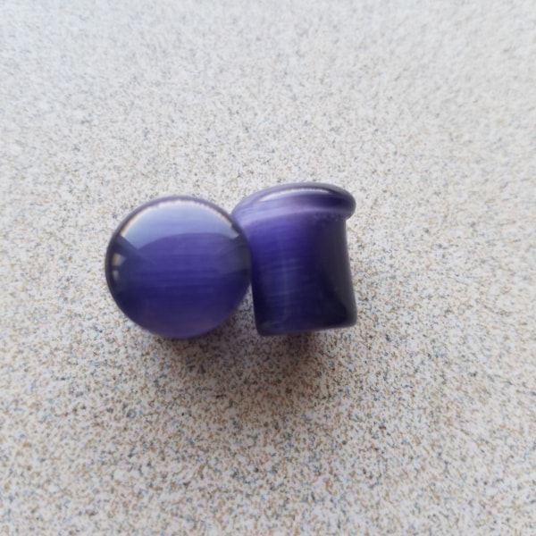 SF Purple Cat Eye Plugs 6g, 4g, 2g (6mm), 0g, 00g (10mm), 7/16" (11mm ...