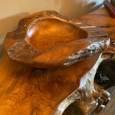 Organic Large Teak Root Bowl 15 - Etsy