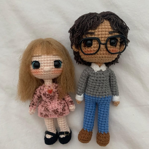 Couple Crochet Doll Handmade Couple Doll Stuffed Plush Couple Valentine ...