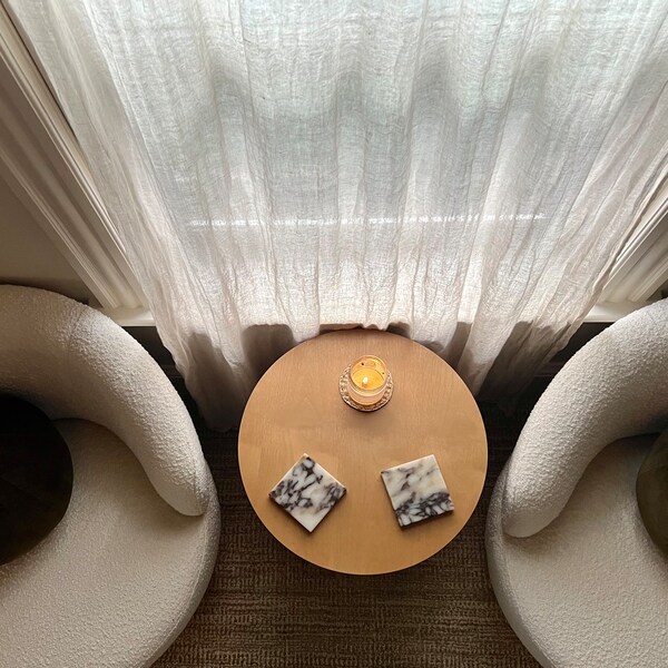 Calacatta Viola Set of 2-4-6 SQUARE Coasters, Italian Marble 100% ...