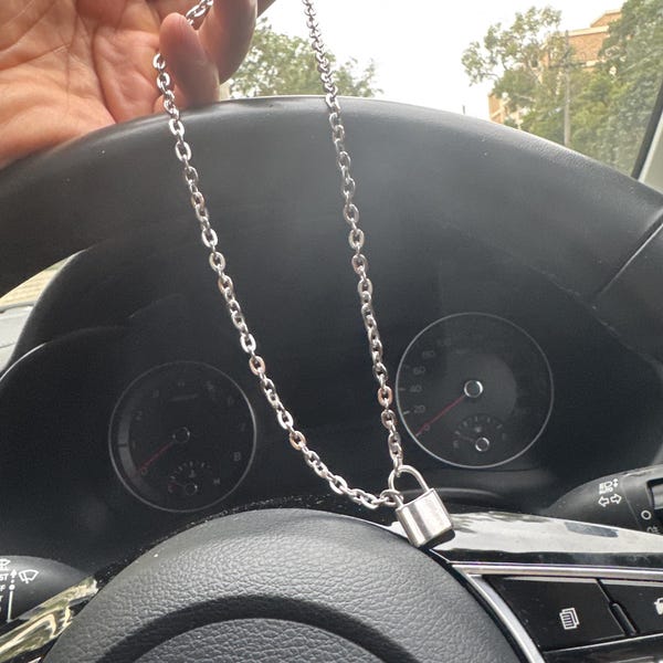 Chunky Gothic Cross Rope String Necklace Silver Stainless Steel Y2K ...