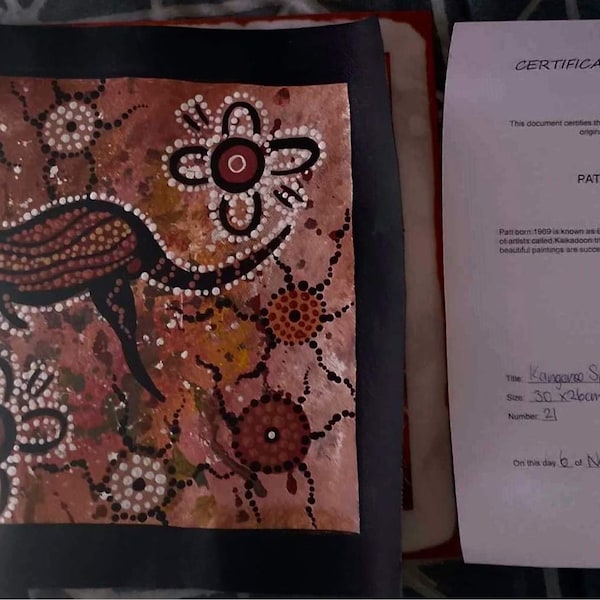 New Aboriginal Painting Waterholes Acrylics on Canvas One of a Kind ...