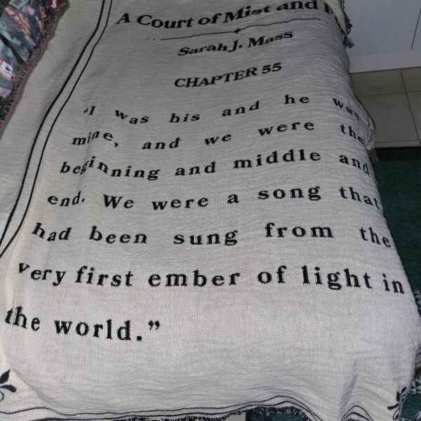 ACOTAR/ACOMAF Inspired Chapter 55 Woven Blanket, Reading Blanket ...