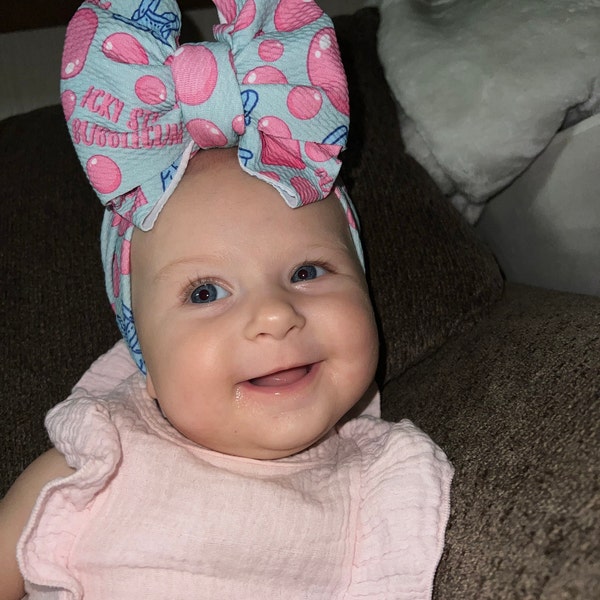 Icky Sticky Bubble Gum Hair Bow, Miss R Hair Bow, Baby and Toddler Hair ...