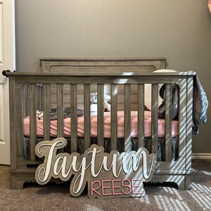 Personalized 3D Nursery Baby Name Sign Custom Wood Name Plaque ...
