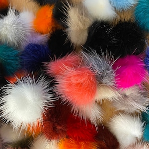 Faux Fur Pom Pom Fake Fur Pom Pom Fur Hat Toppers Pom Pom - Etsy