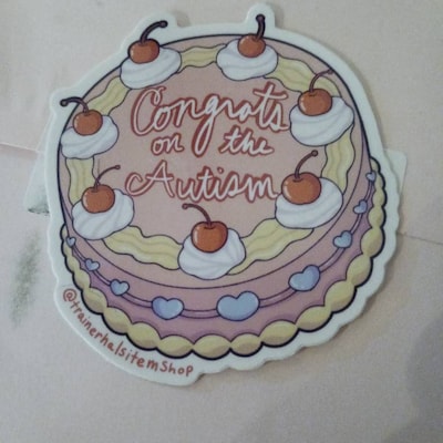 Arms T. Rexin Sticker Neurodivergent Autistic Pride Waterproof Vinyl ...