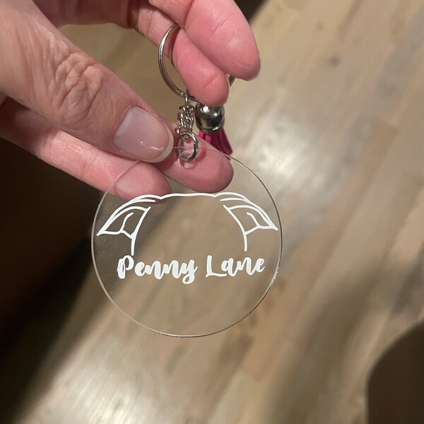CUSTOM Pet Keychain - 2-inch Acrylic Keychain With Custom Dog Ears ...
