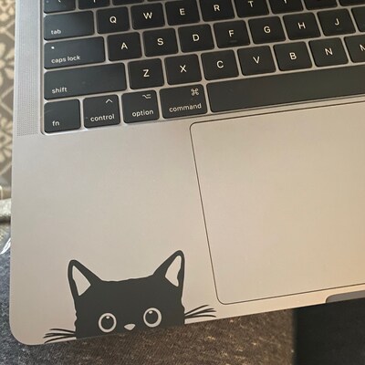 Cute Cat Trackpad Stickers Black or White Cat MacBook Apple Cute Cat ...
