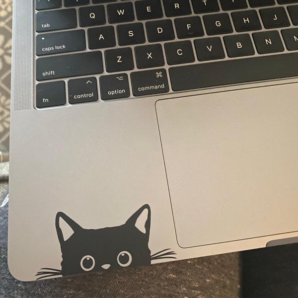 Cute Cat Trackpad Stickers Black or White Cat MacBook Apple Cute Cat ...