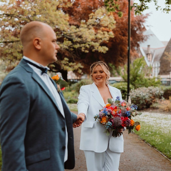 Sue Suit, Wedding Suit, Ivory Suit, Elegant Suit, Pants and Jacket ...