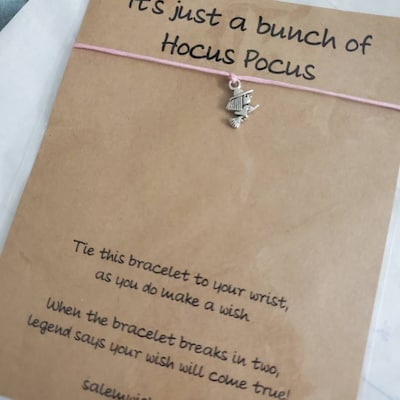 Hocus Pocus, Just a Little Hocus Pocus, Halloween Wish Bracelet, Hocus ...