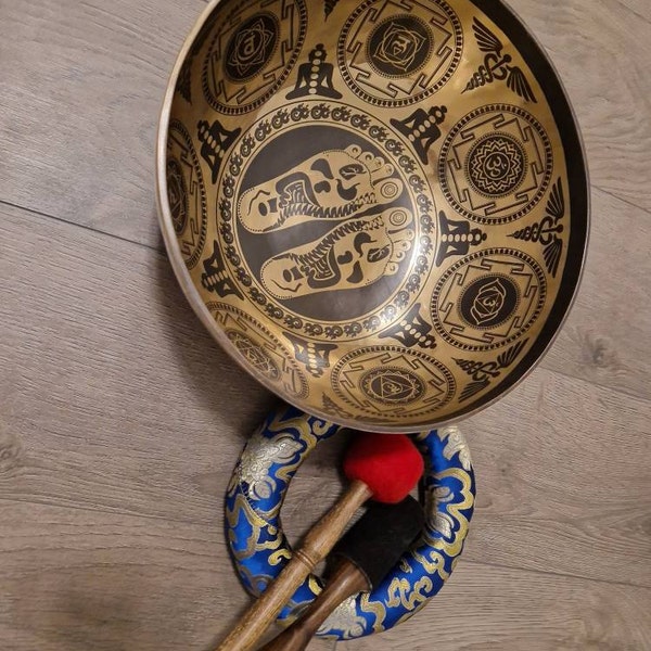 Lord Kaal Vairab With Tree of Life Adorned Fancy Gong- Beautifully ...