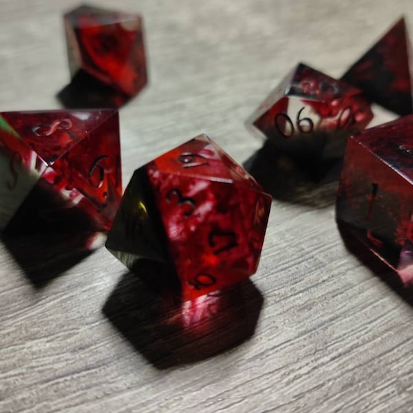 5d10 VAMPIRE BLOOD Dice Handmade Resin Single or Sets Made in Italy ...