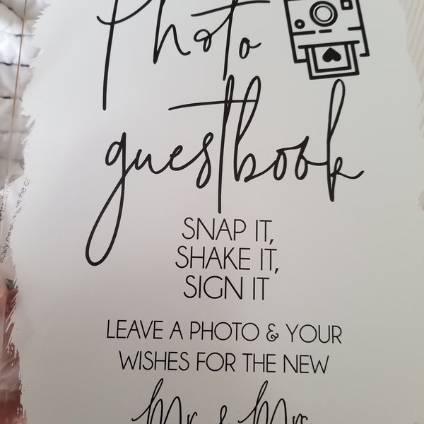 Photo Guestbook Snap It Stick It Sign It Clear Glass Look Acrylic ...